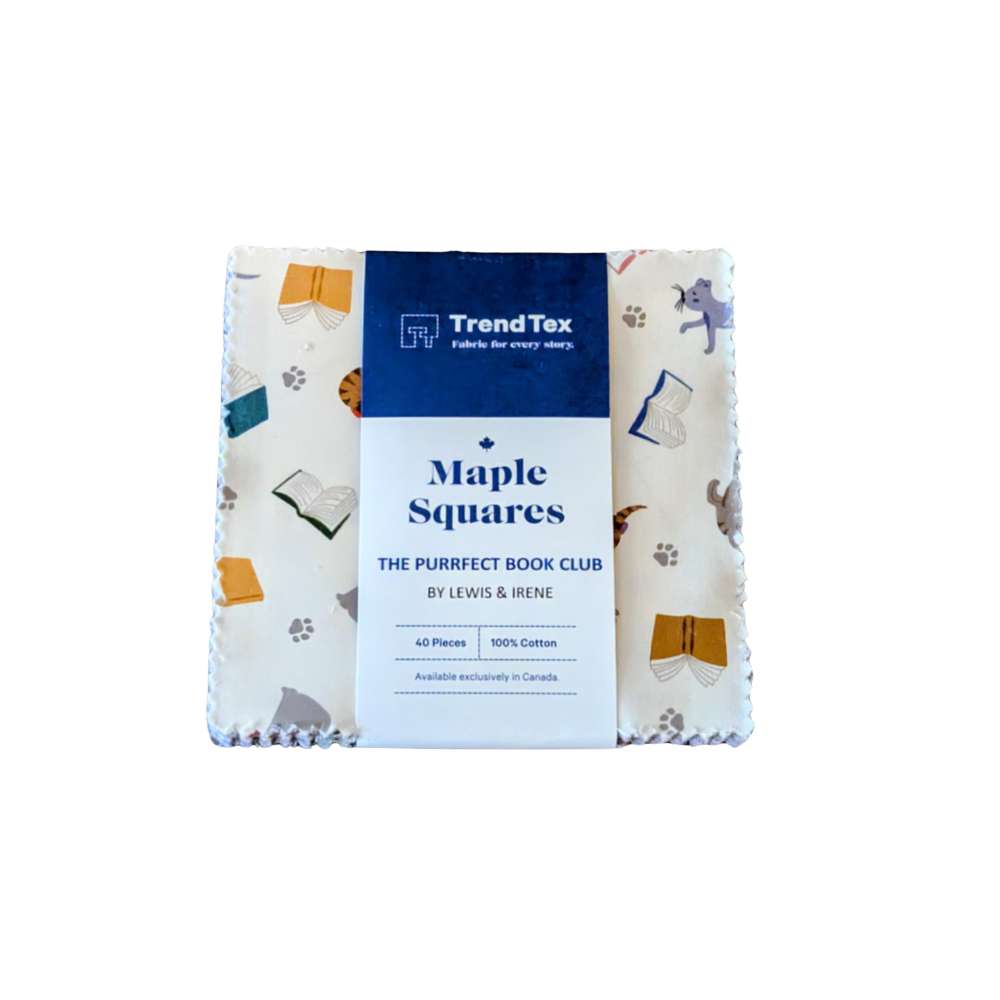 The Purrfect Book Club (Lewis & Irene) - Maple Squares – Here a Stitch ...