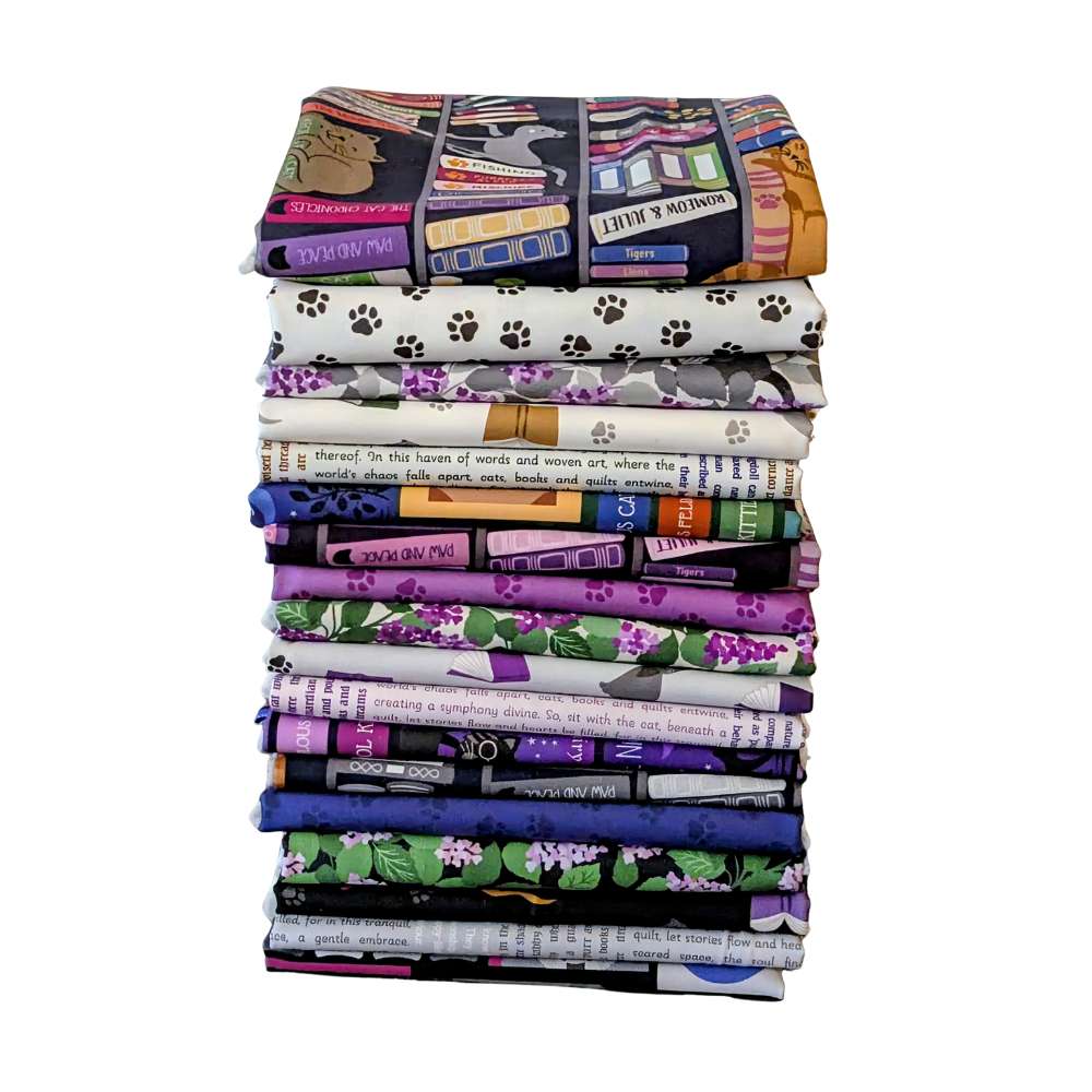 The Purrfect Book Club (Lewis & Irene) - Fat Quarter Bundle – Here a ...